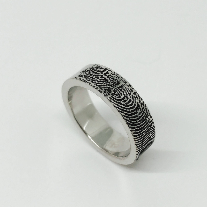 Deep Engraving Fingerprint Ring - High Quality Handwriting Ring ...