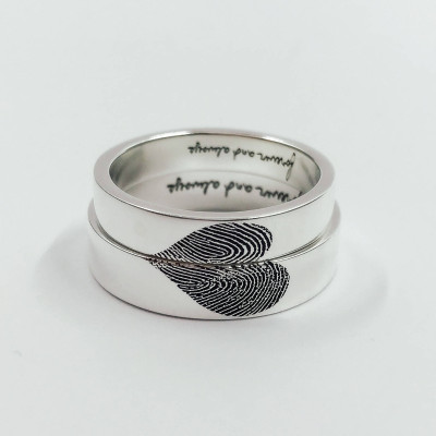 Deep Engraving Fingerprint Ring - High Quality Handwriting Ring ...