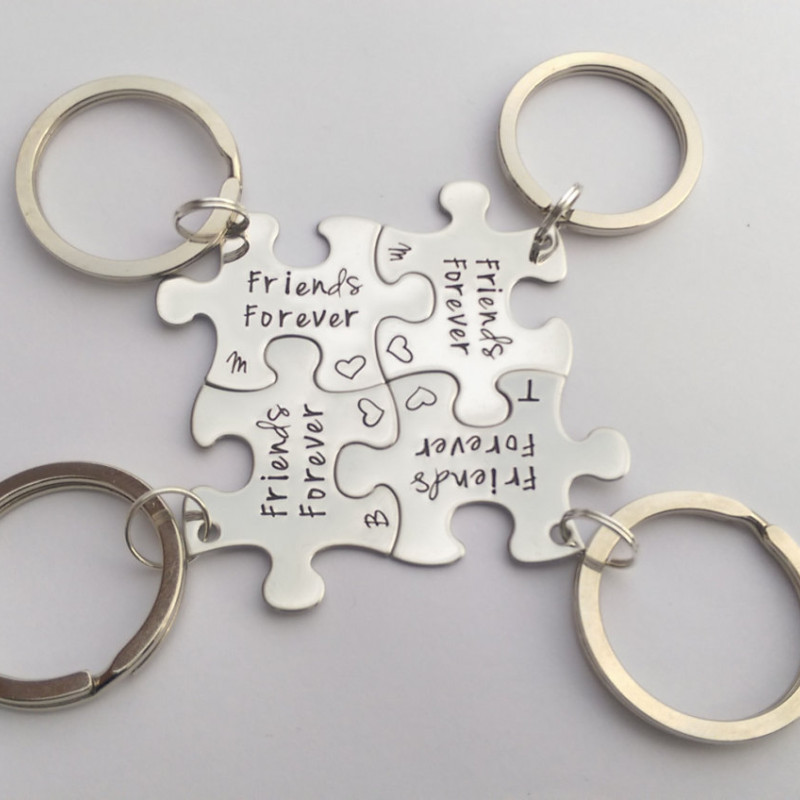 Personalized friends gift - friends keyrings - jigsaw puzzle piece ...