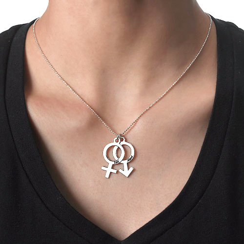 Necklace with Female Male Symbol